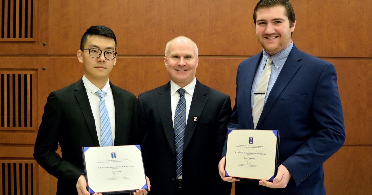 Tom Smiles Presents A. Epstein Award to UIUC Civil… | Epstein